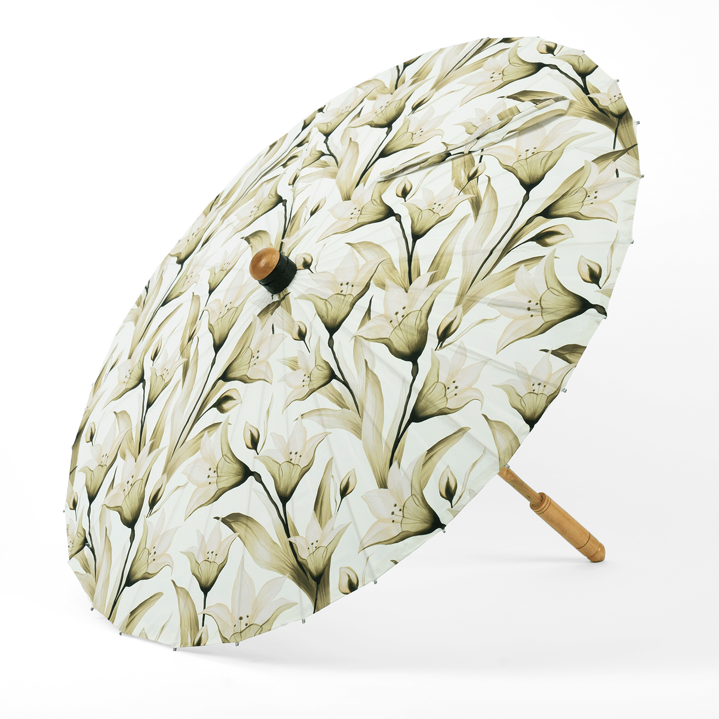 Lily Lark Lovely Lilies Print Uv Sun Parasol Lark Collection Upf50