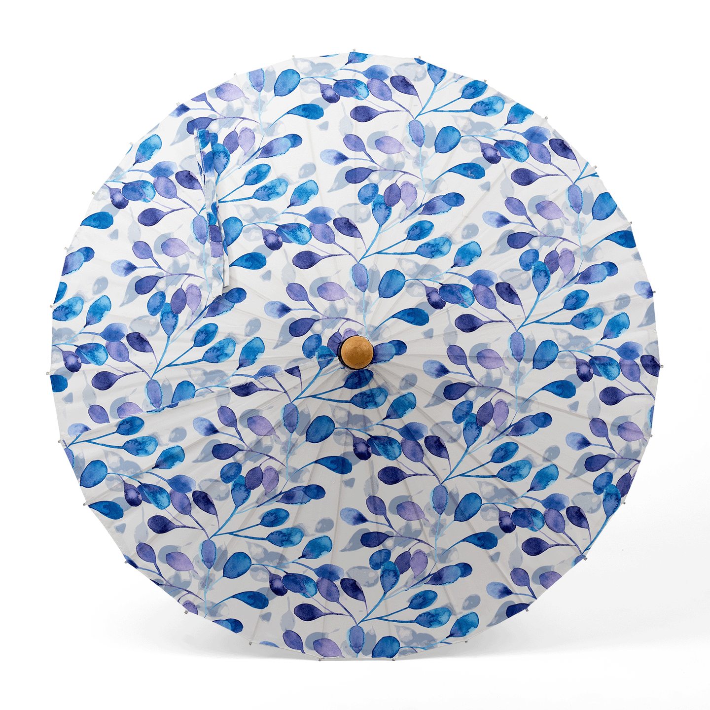 Lily-Lark | PLUM POMS print UV sun parasol in Lark collection, UPF50+