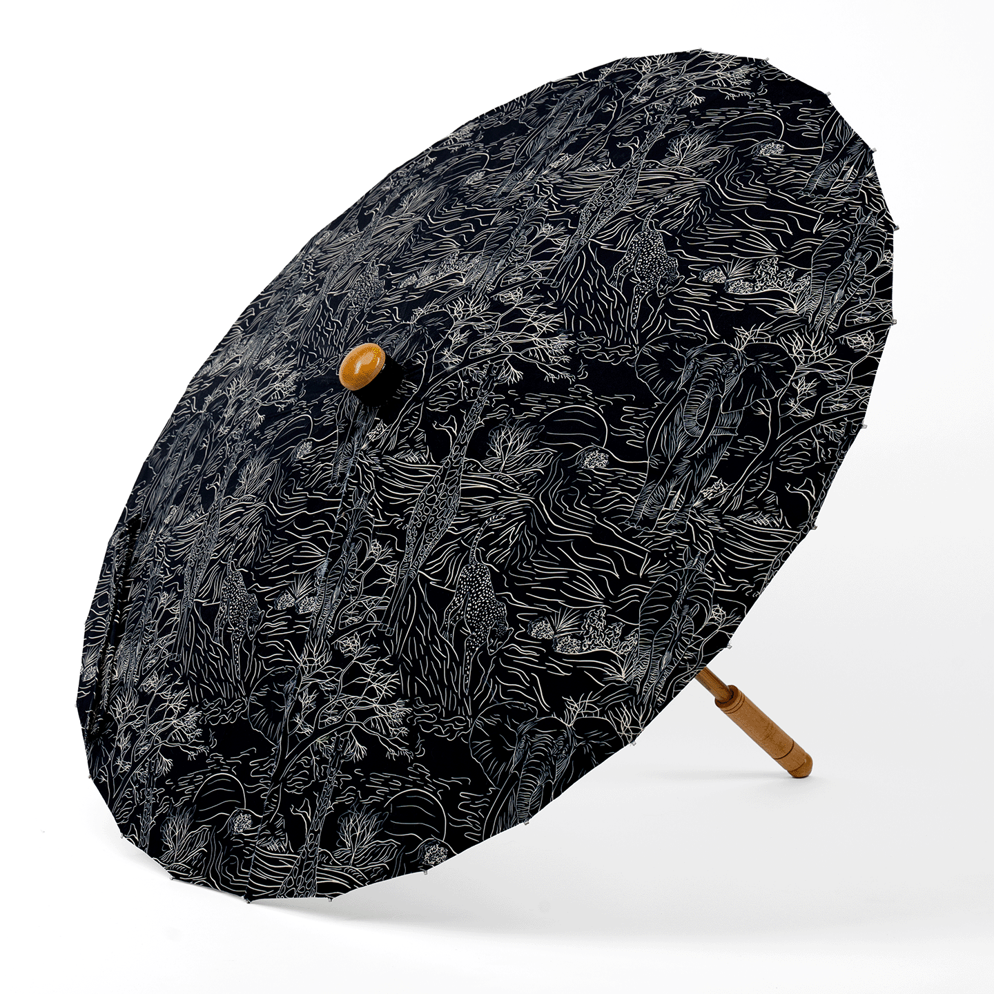 Lily Lark Safari Print Uv Sun Parasol In Lark Collection Upf50