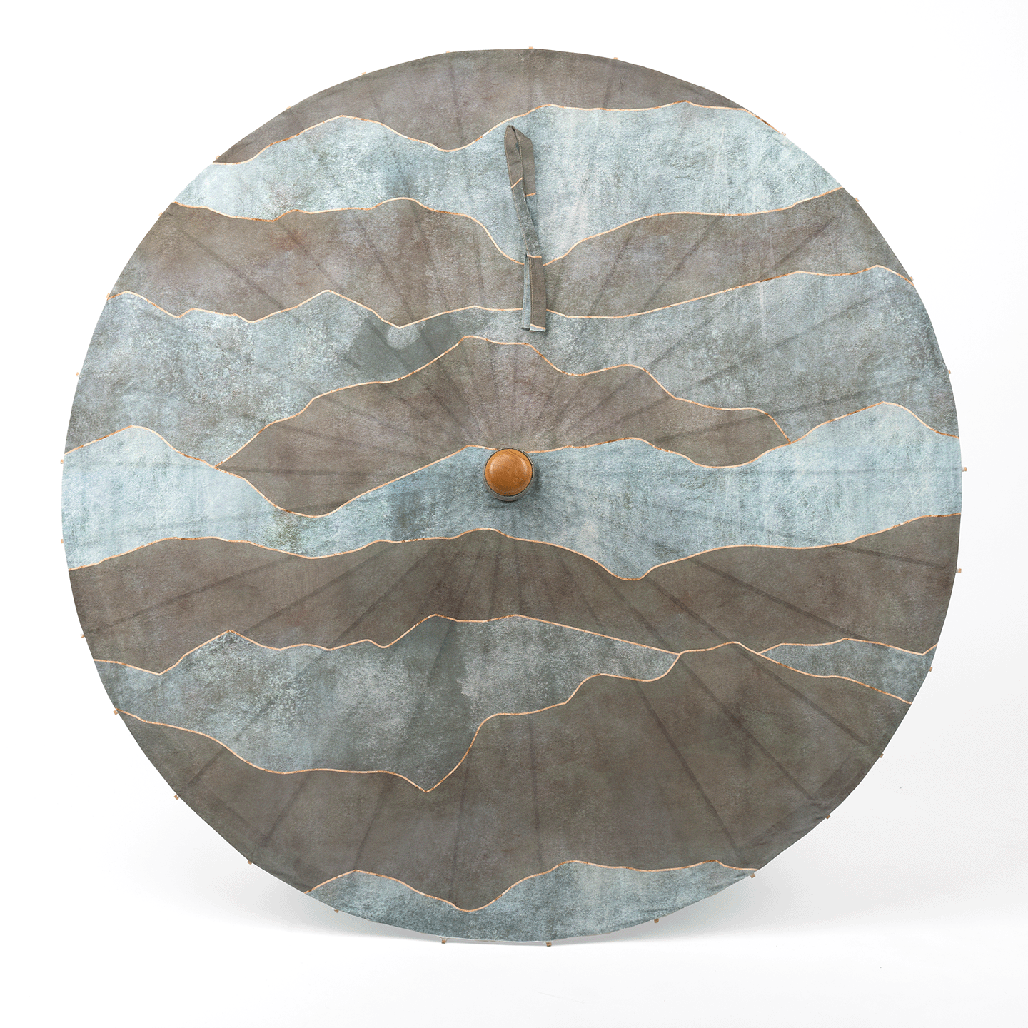 Lily-Lark | GRAY MOUNTAINS print UV sun parasol, handmade, UPF 50+