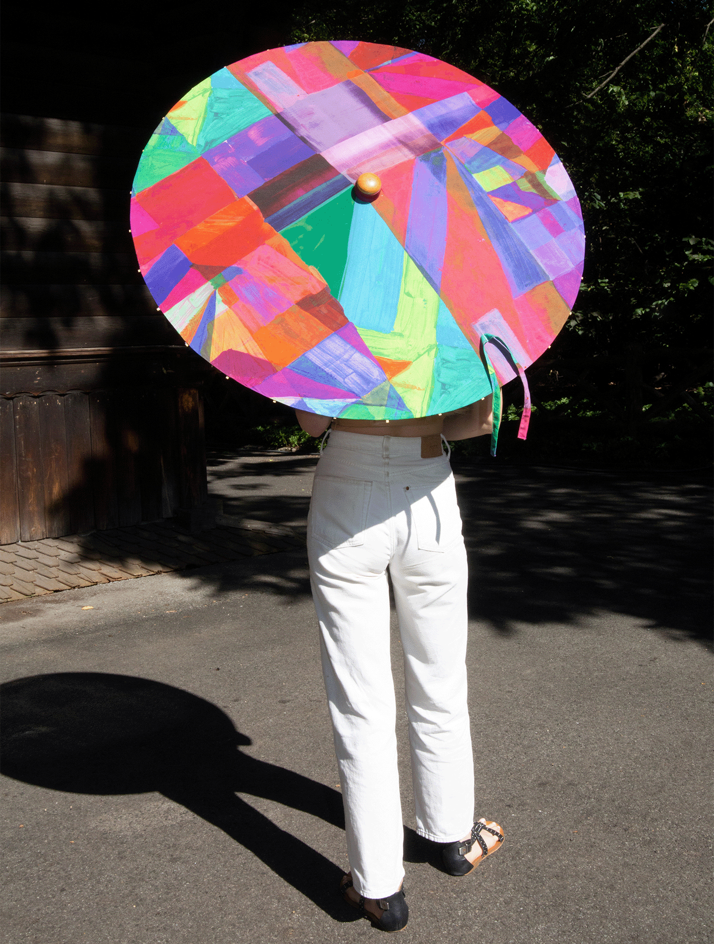 Lily-Lark | PRISMATIKA print UV sun parasol/umbrella, handmade UPF 50+